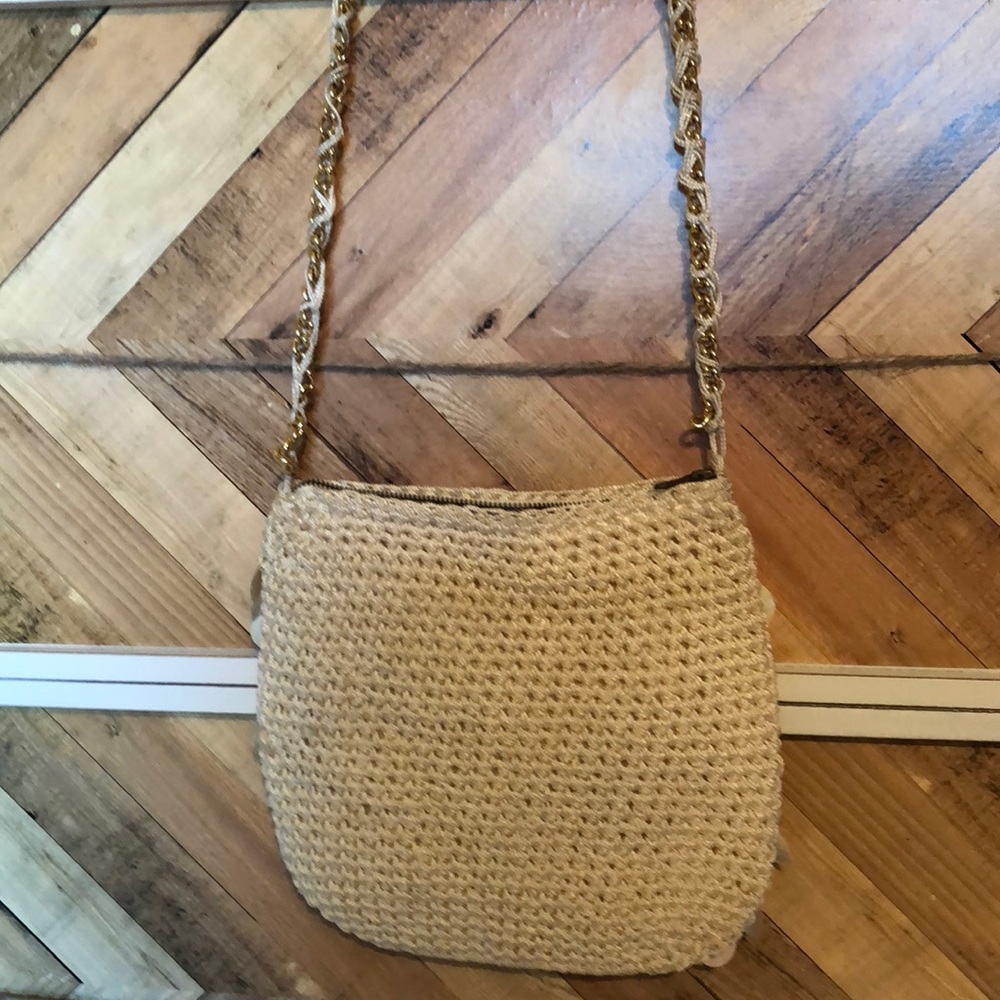 Vintage Italian Crochet Fish Scale Purse Bag - Gem